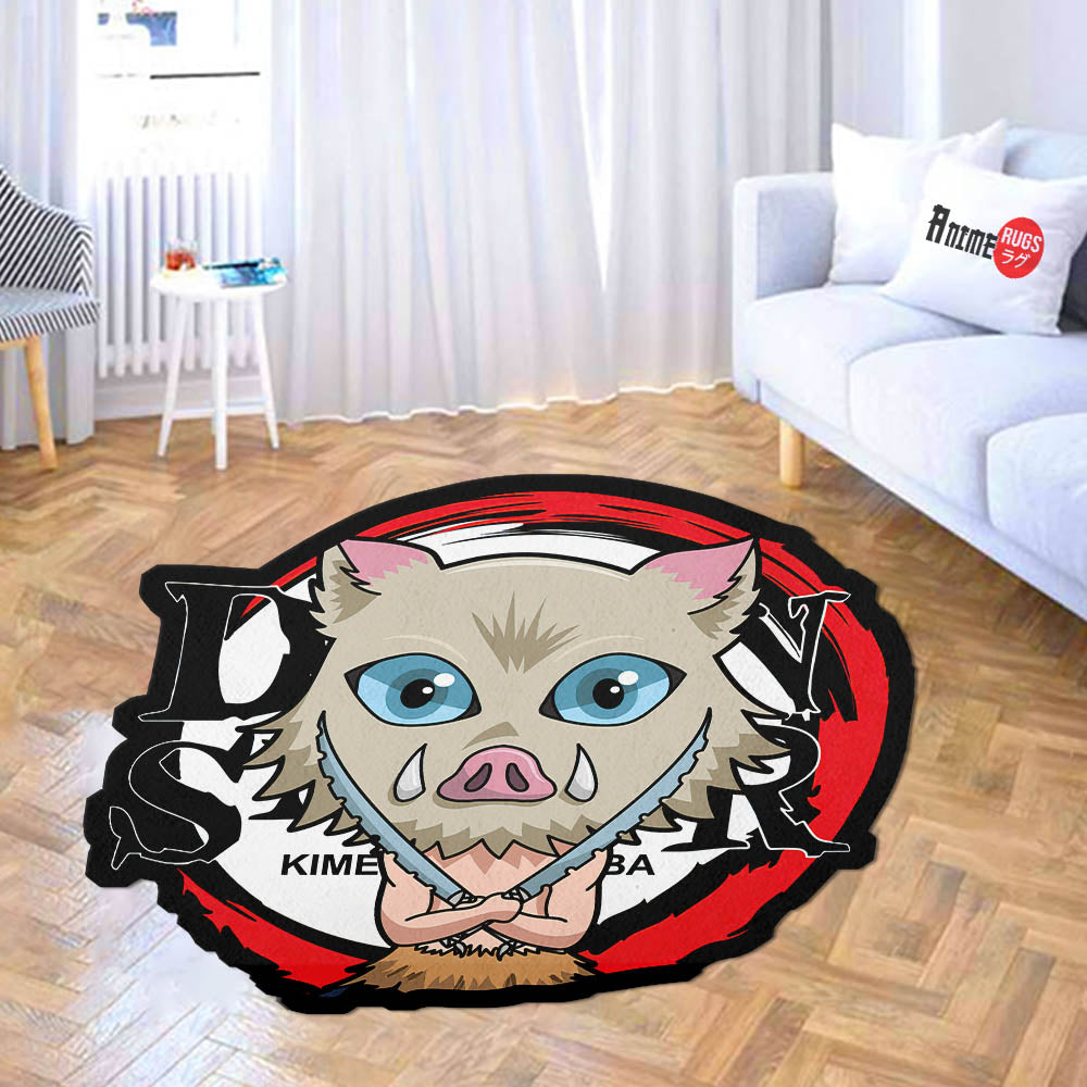 Inosuke Hashibira Shaped Rug Custom Anime Demon Slayer Mats For Bedroo ...