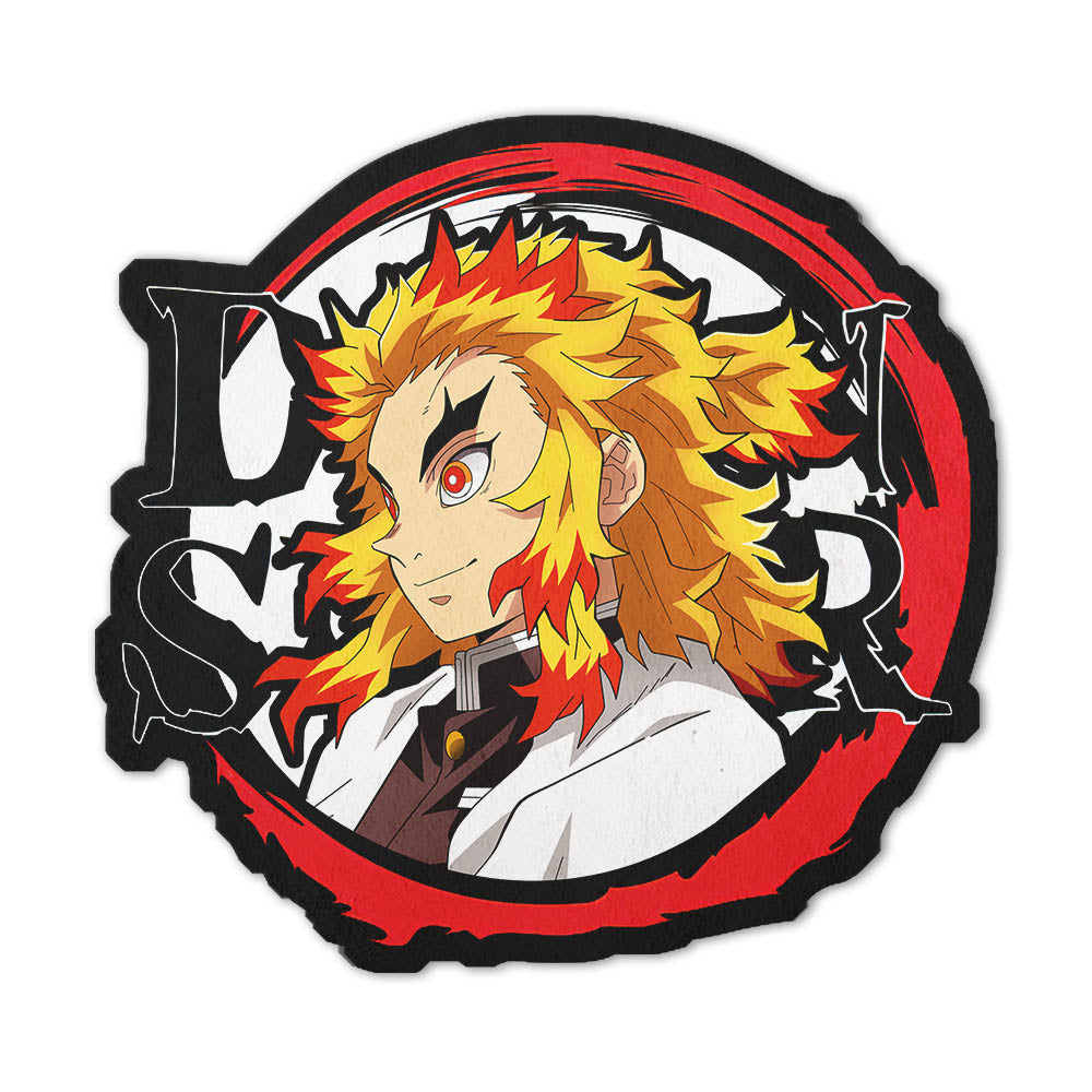 Kyoujurou Rengoku Shaped Rug Custom Anime Demon Slayer Mats For Bedroo ...