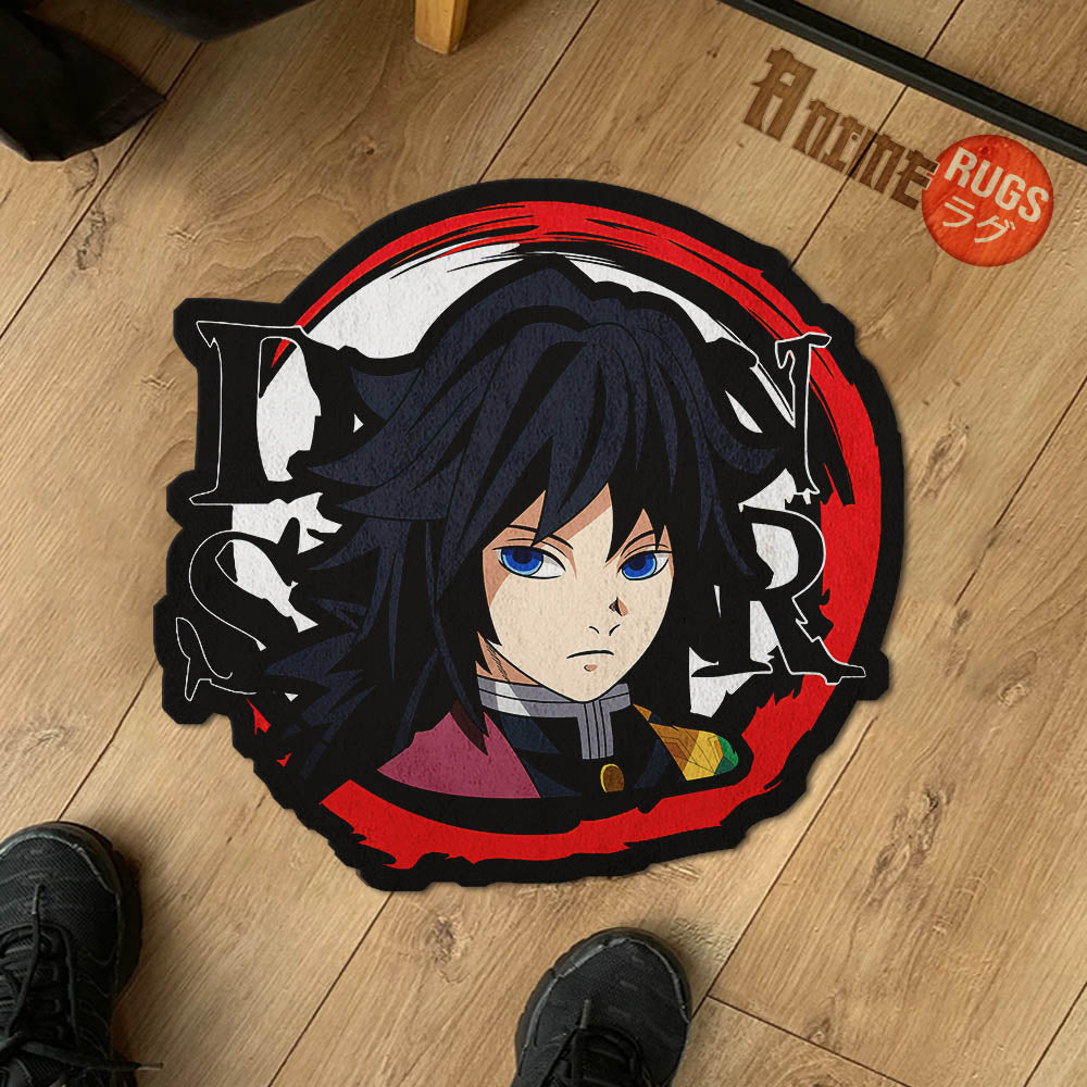 Giyuu Tomioka Shaped Rug Custom Anime Demon Slayer Mats For Bedroom Li ...