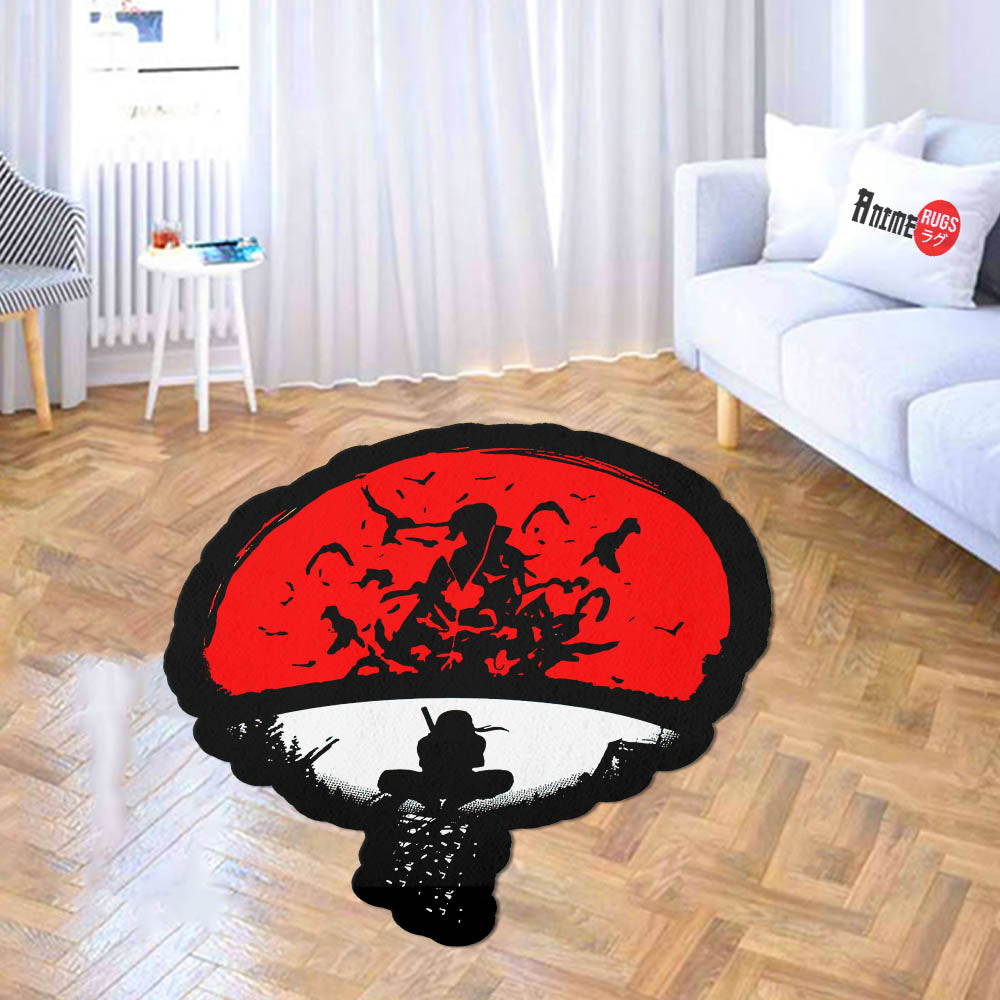Uchiha Itachi Shaped Rug Custom Anime Mats For Bedroom Living Room Qua ...