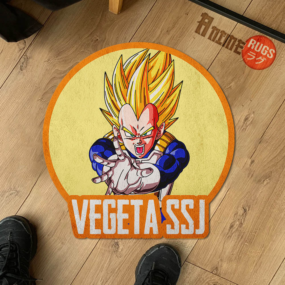 Vegeta SSJ Shaped Rug Custom Anime Dragon Ball Mats For Bedroom Living ...