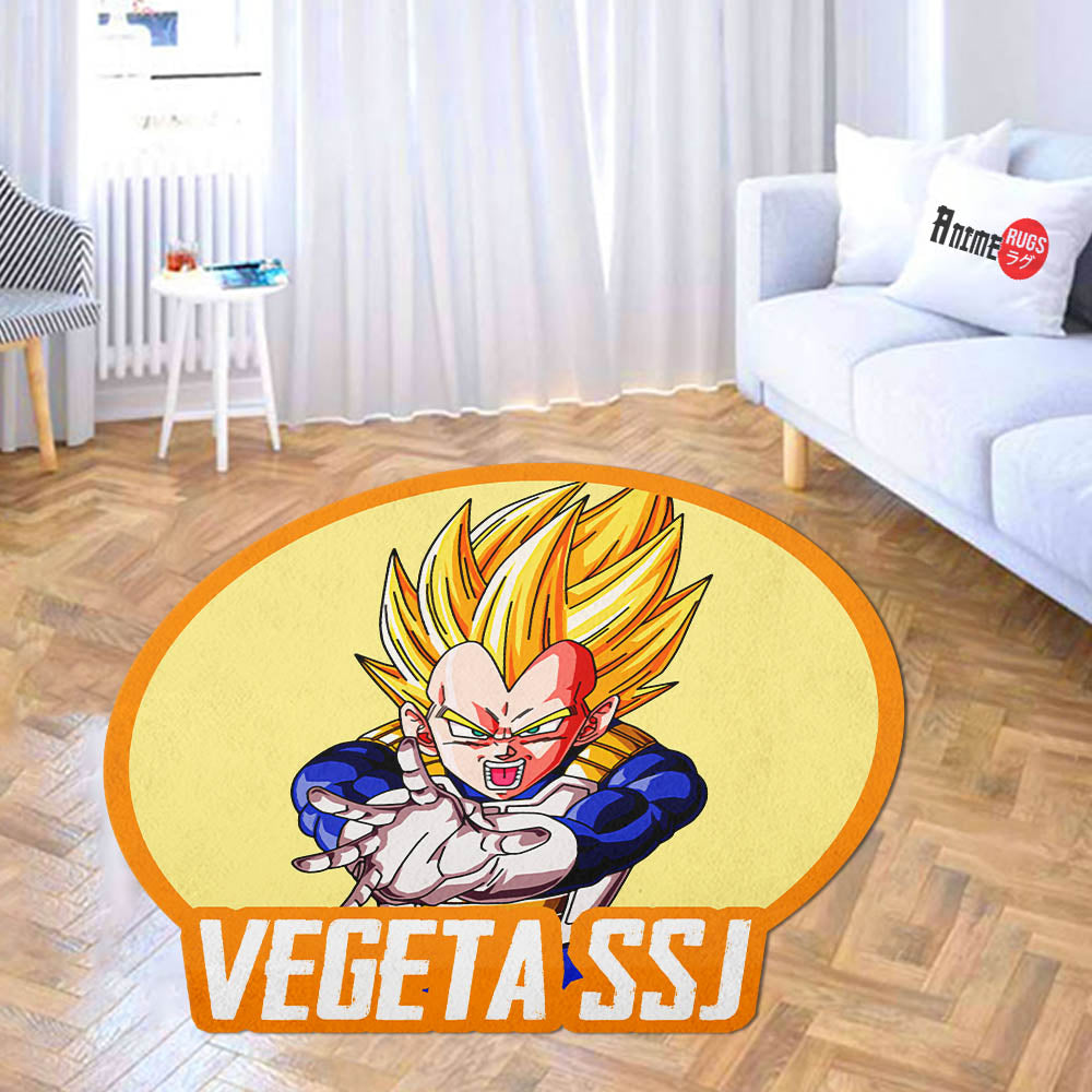 Vegeta SSJ Shaped Rug Custom Anime Dragon Ball Mats For Bedroom Living ...